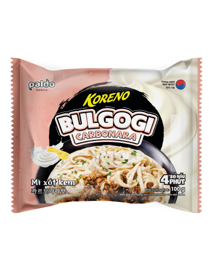 Mì xốt kem Carbonara Bulgogi Koreno - Paldovina :Paldovina